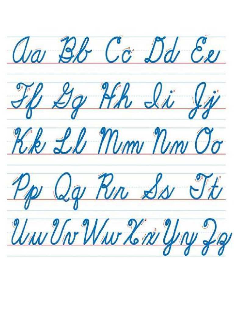 Alfabeto en Cursiva | PDF