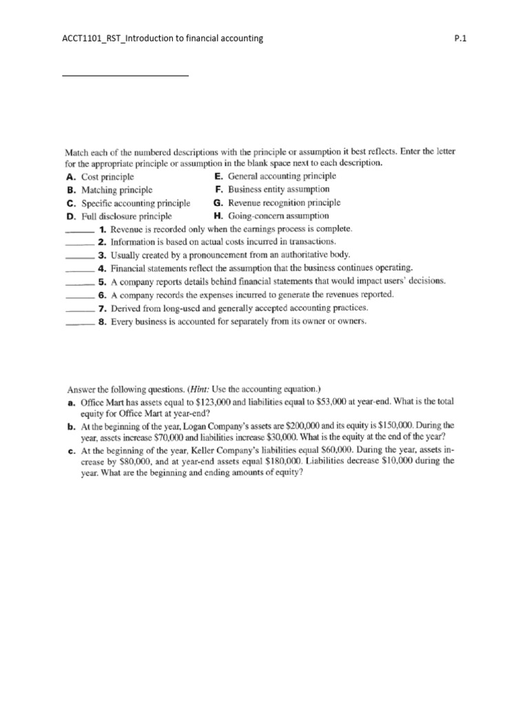 Ch1 Discussion and Assignment Questions | PDF