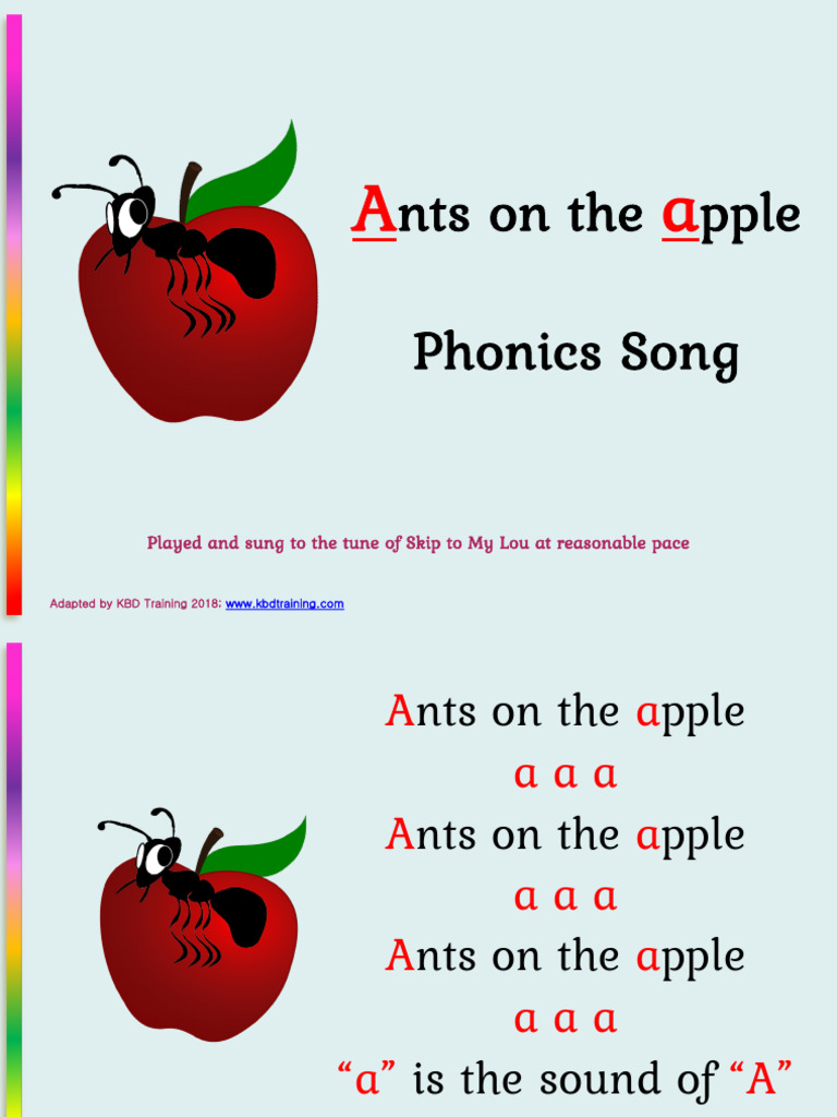 Ants+on+Apple+Phonics+Song 1 | PDF