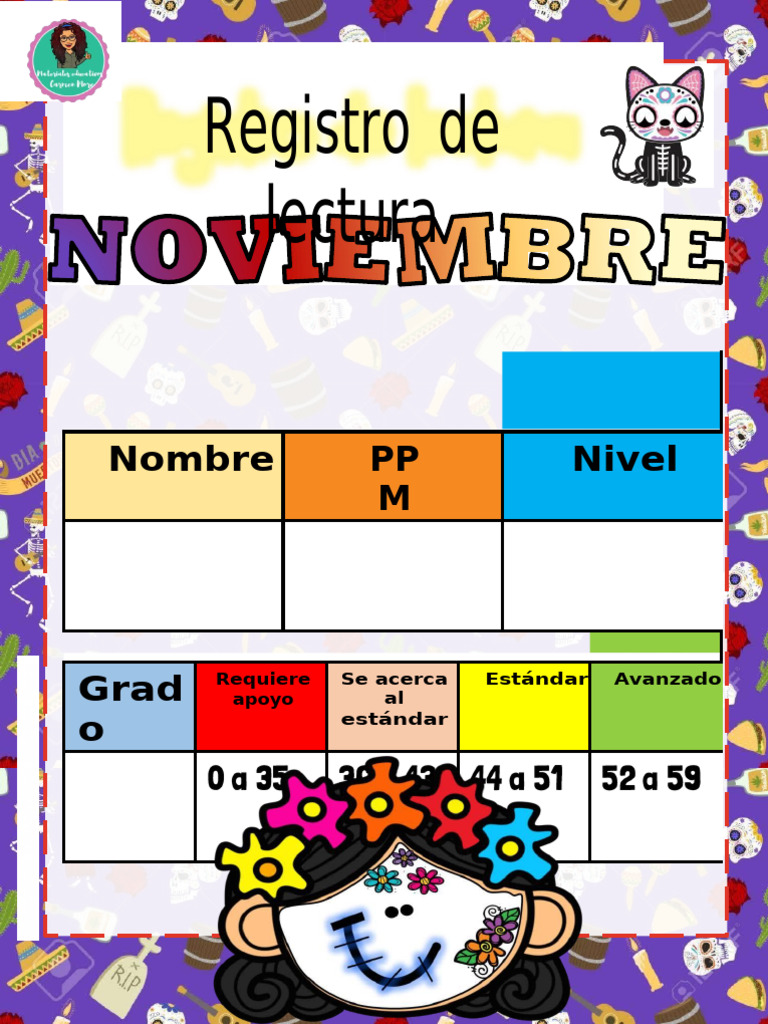 Registro de Lectura y Evaluación Escolar | PDF
