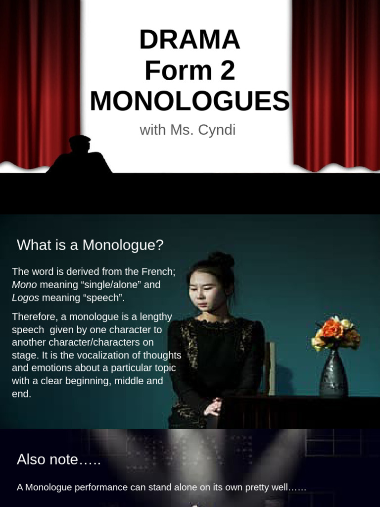 Understanding Monologues in Drama | PDF