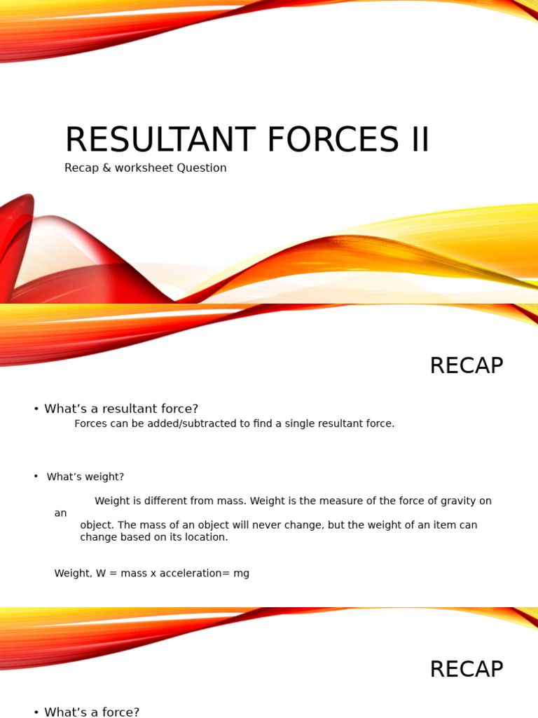 Resultant Forces II | PDF