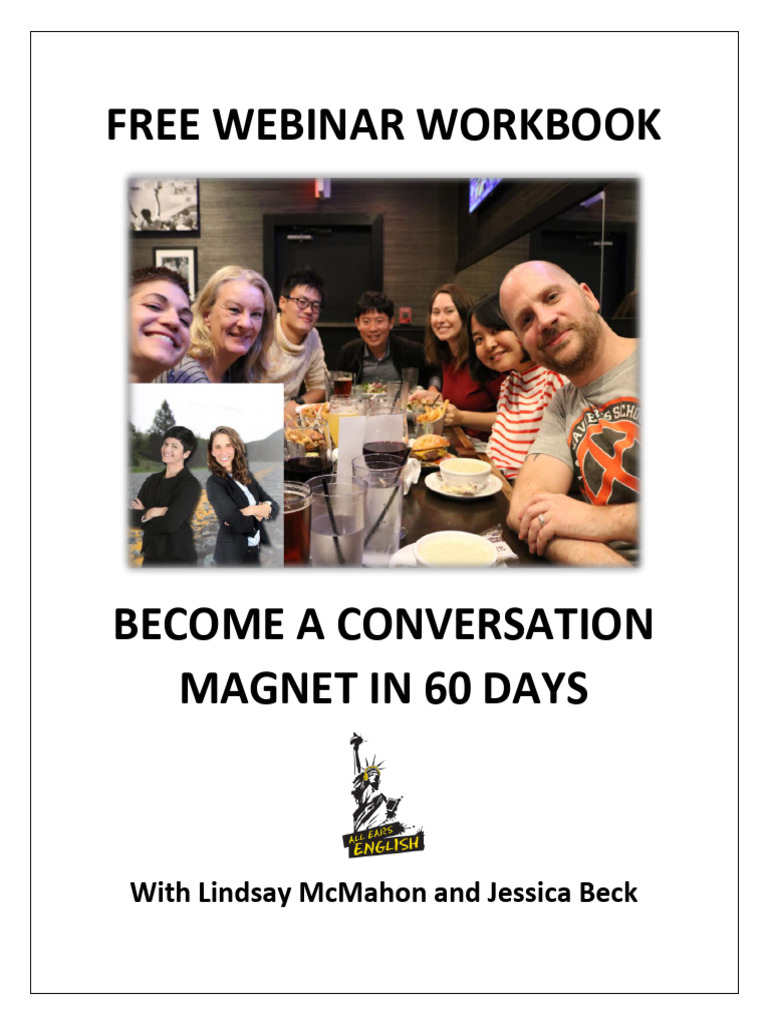 Free Webinar Workbook Become An English Conversation Magnet in 60 Days ...