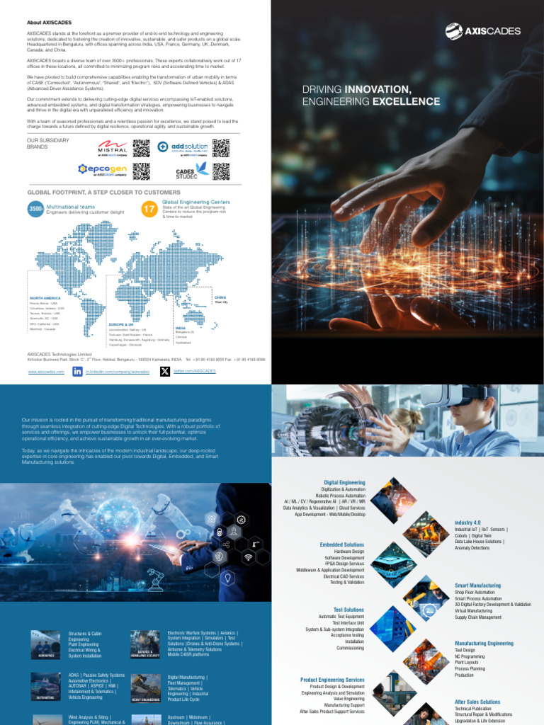 AXISCADES: Global Engineering Solutions | PDF | Automation | Engineering