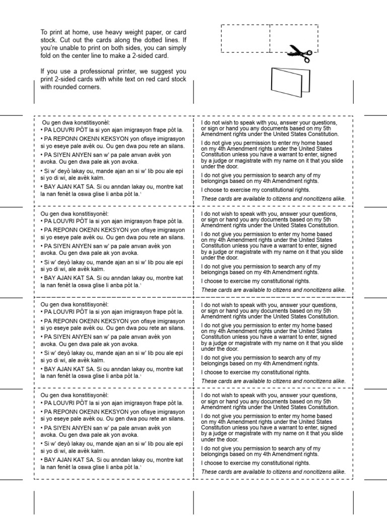 Konstitisyonèl Dwa Imigrasyon Kadyè | PDF | Privacy | Asset Forfeiture