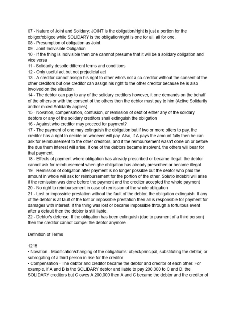 ARTICLE 1207 - 1230 | PDF | Damages | Debtor