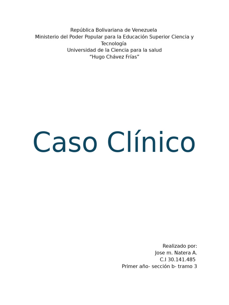 Caso Clinico Ucs | PDF