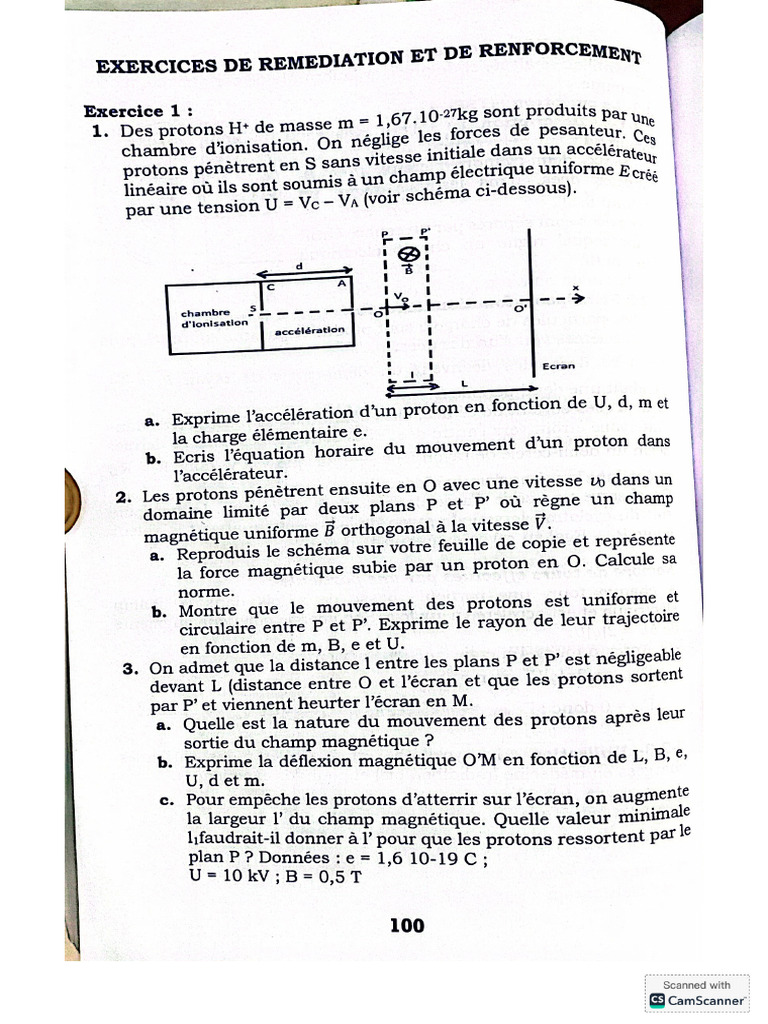 Exercice champ magnétique boussole | PDF