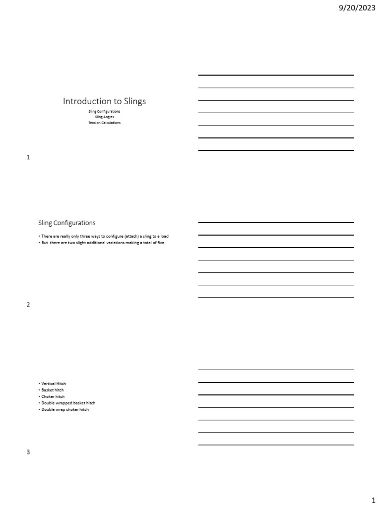 6 Sling Config Load Angle Tension 23 | PDF