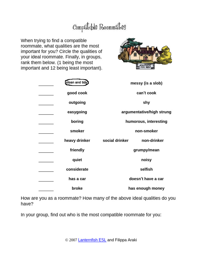 Ideal Roommates | PDF