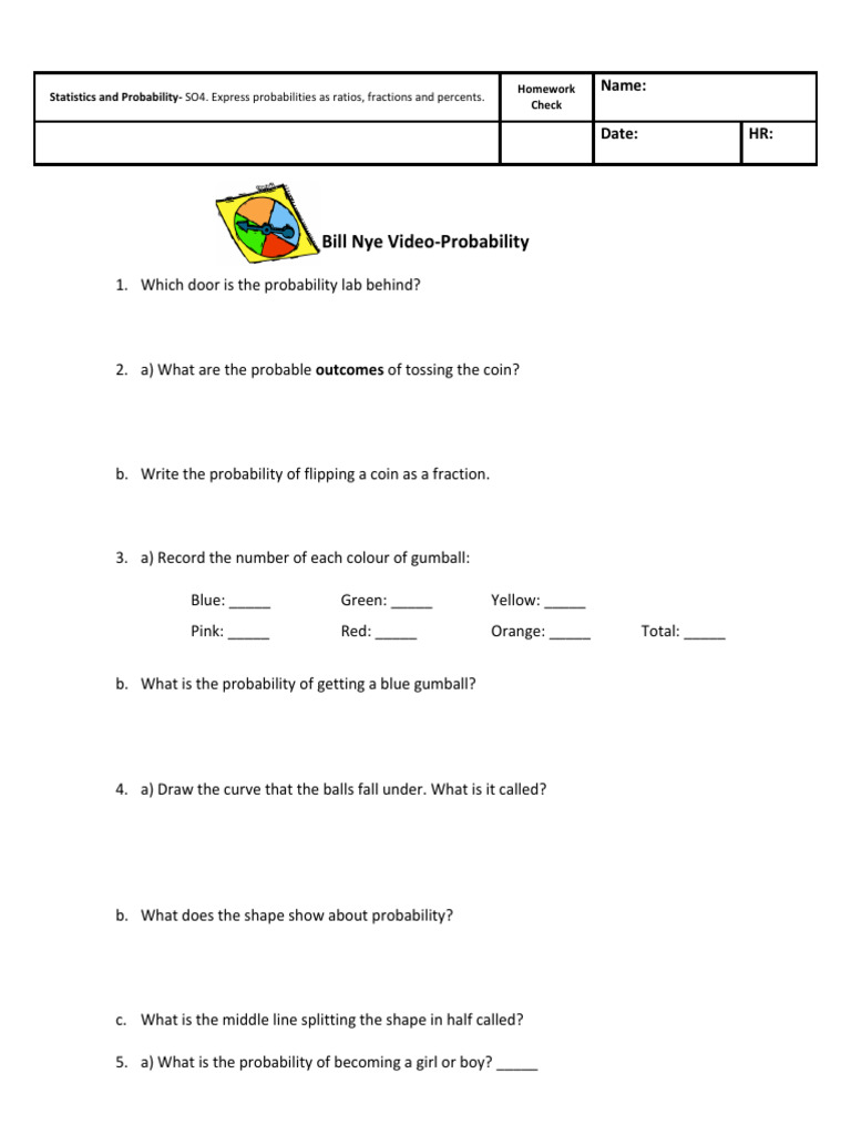 WS-Bill Nye Video Probability | PDF