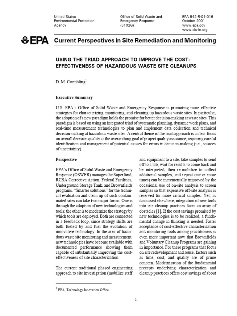 Triad Approach Improve Cost | PDF | Statistics | Analytical Chemistry