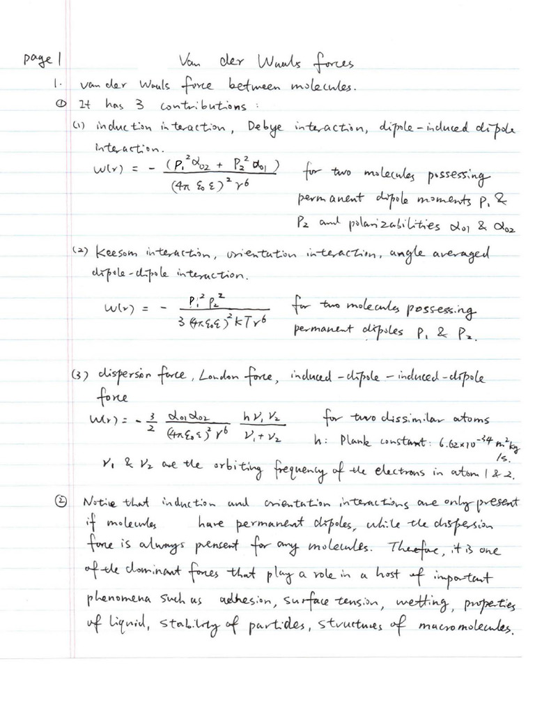 3. VdW forces | PDF