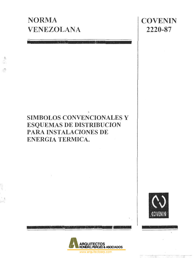 Covenin 2220-1987 Simbolos Convencionales y Esquemas de Distribucion ...