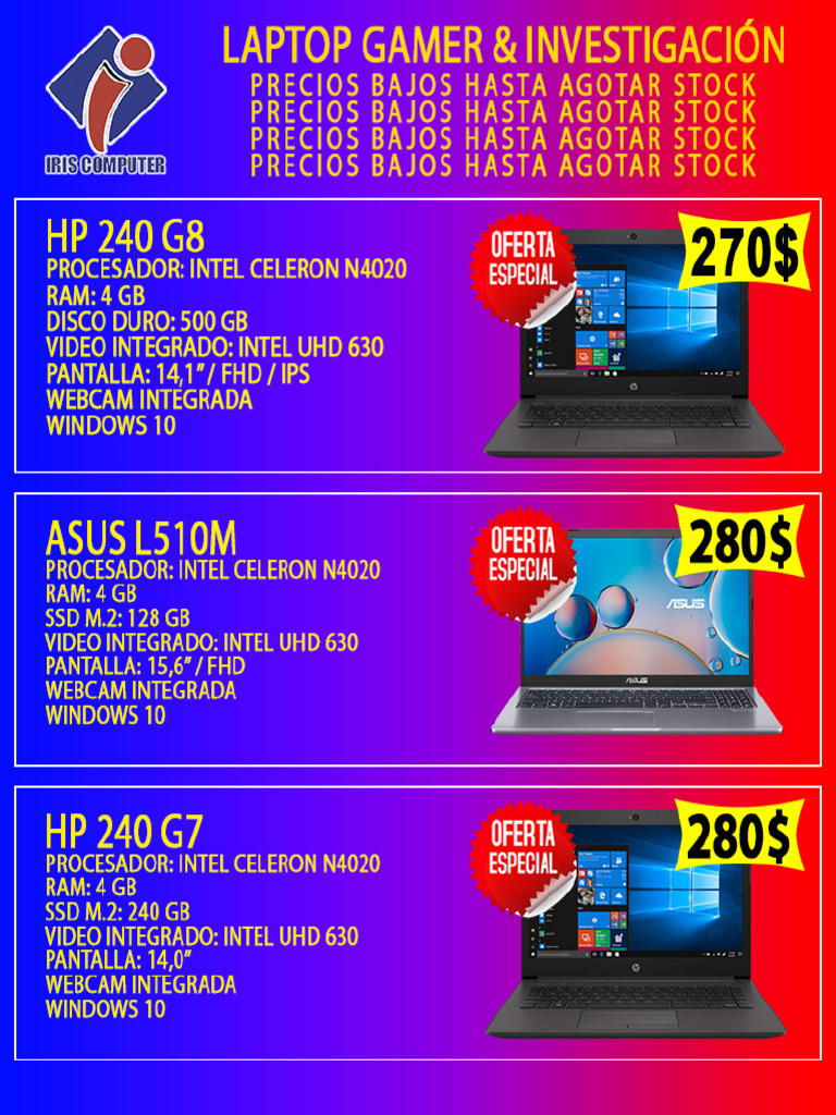 13 Septiembre - Laptops - Iris Computer | PDF