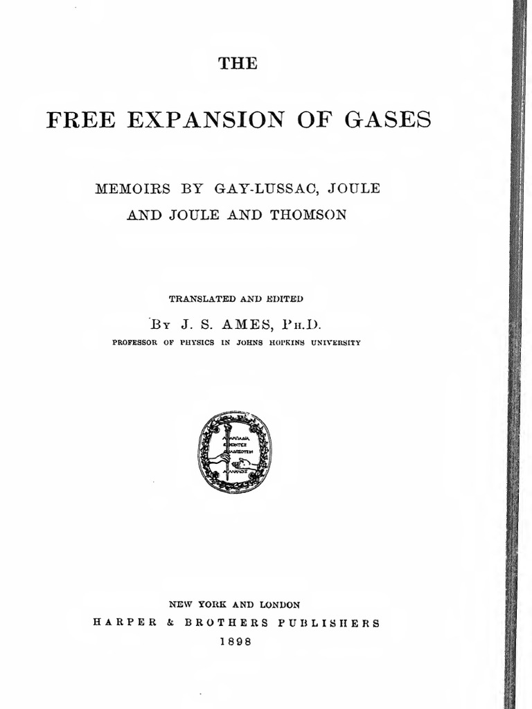 The Free Expansion of Gases | PDF | Gases | Heat