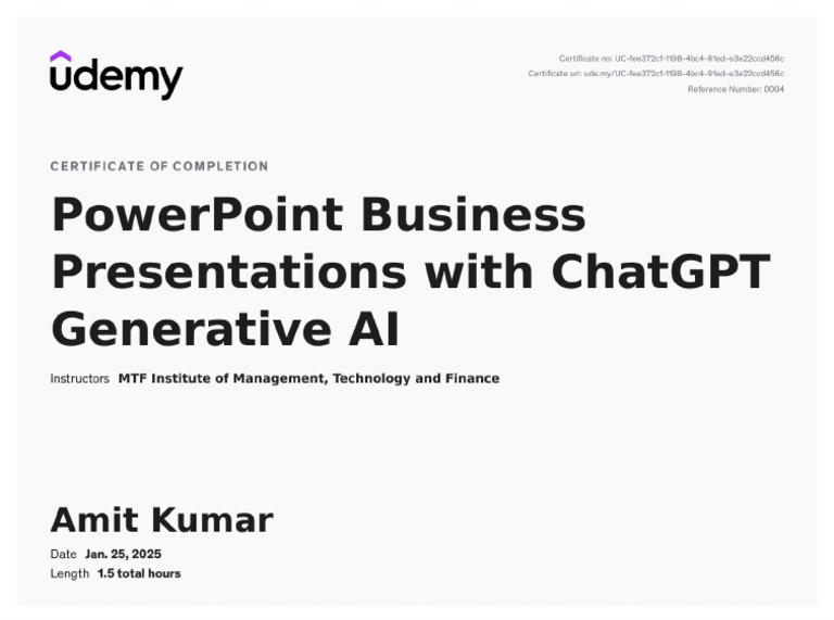 Chatgtp Certificate | PDF