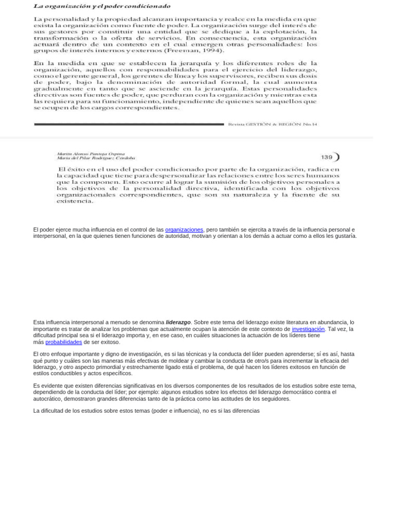 El Poder Ejerce Mucha Influencia en El Control de Las | PDF