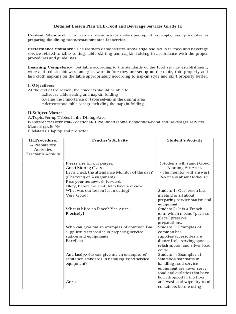 FBS DLP | PDF | Tableware