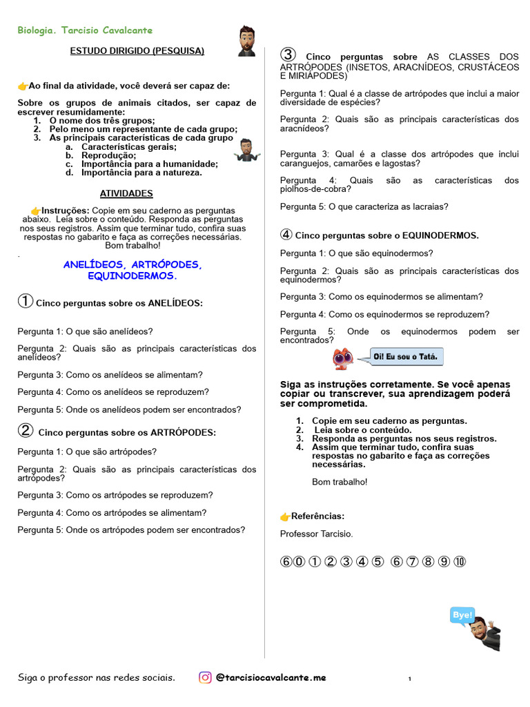 Reino Animal - Invertebrados - Parte 2 - 230619 - 193902 | PDF ...