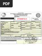 LTO Official Receipt Sample 2024 | PDF | Receipt | Transport