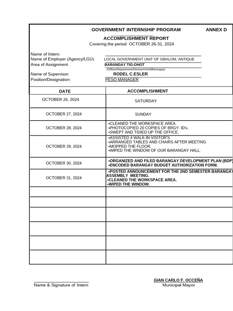 ACCOMPLISHMENT-REPORT-SAMPLE (1) | PDF