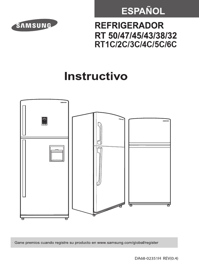 Nevera samsung RT50 | PDF | Agua | Refrigerador
