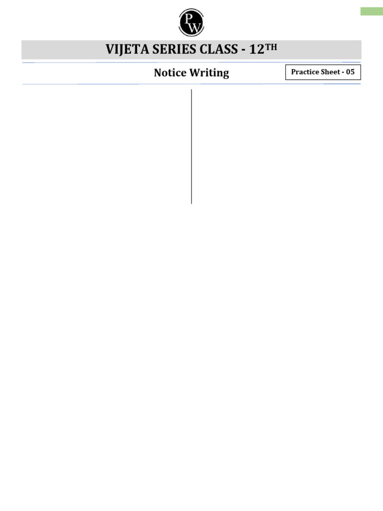 65a119fcf1d27a001806048b - ## - Writing Skills - Notice Writing ...