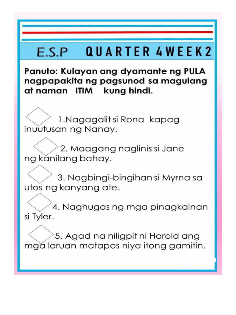 quarter 4 weekly test grade 2 | PDF
