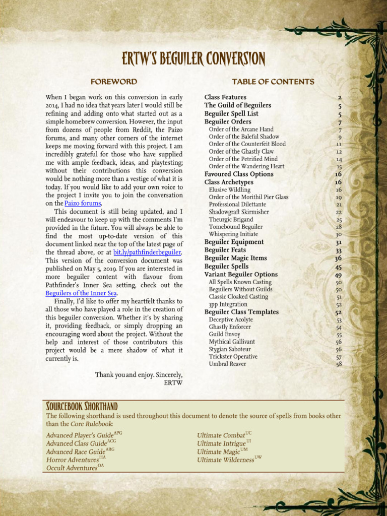 Ertws Beguiler Conversion | PDF