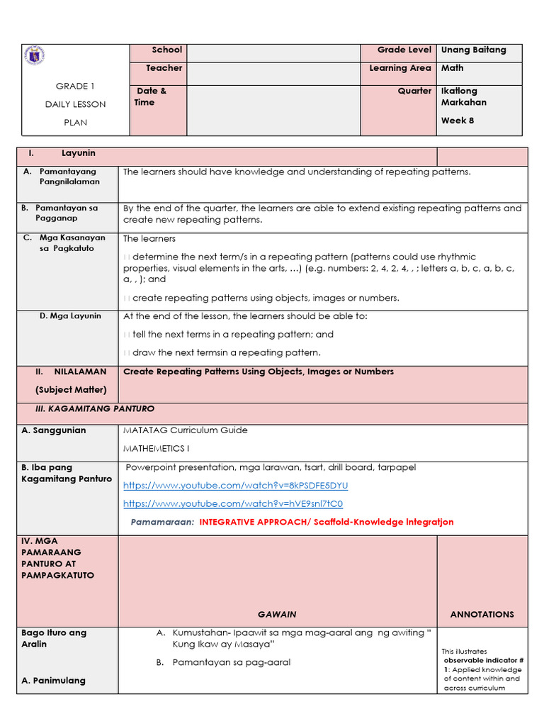 Cot-Math 1-Q3-W8 | PDF