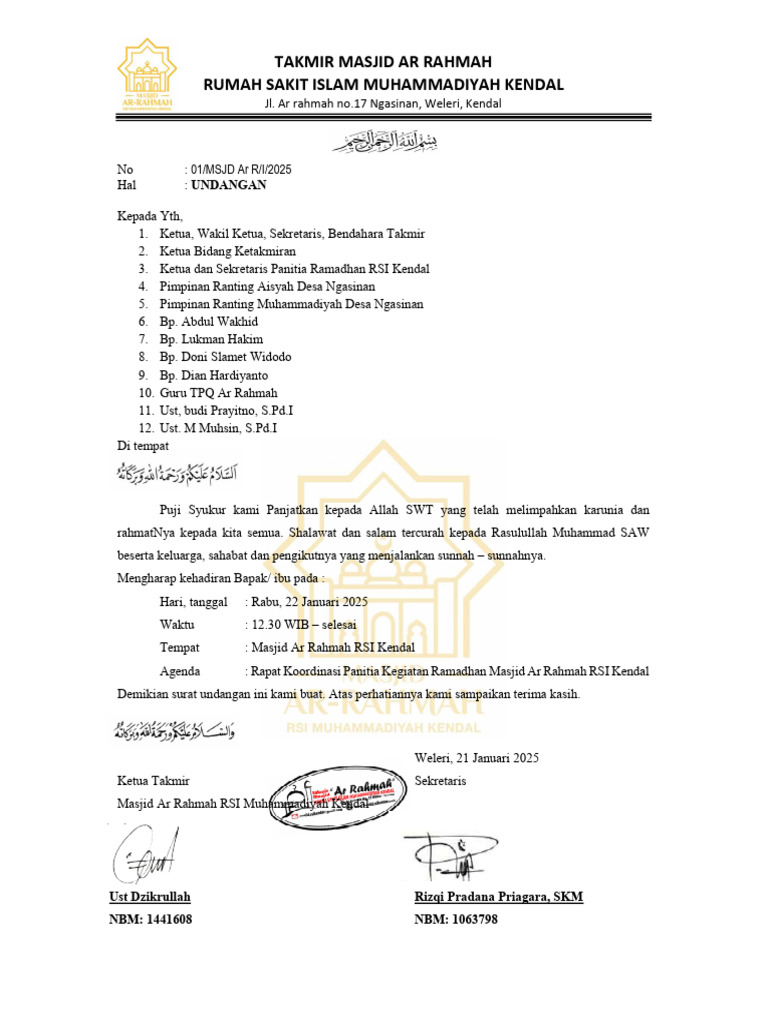 Undangan masjid | PDF