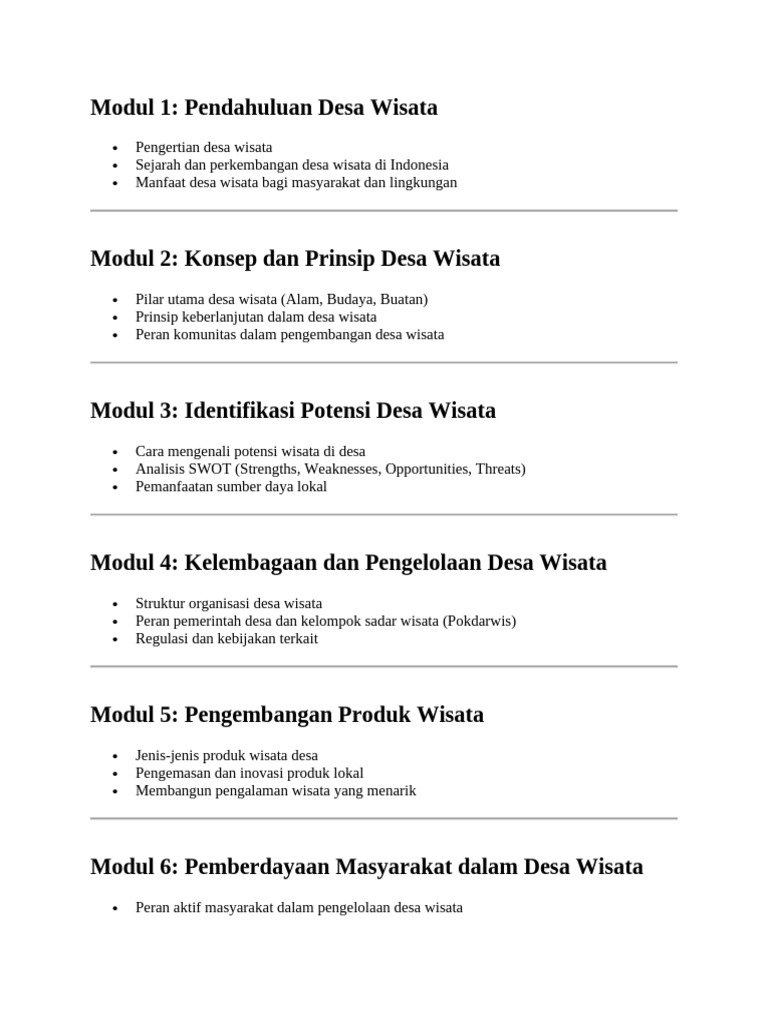Daftar Modul | PDF