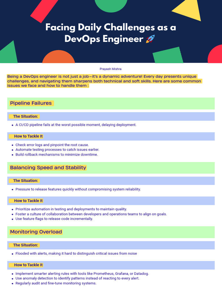 Daily Challanges As A DevOps Engineer | PDF