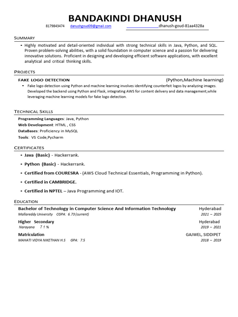 Resume (Rakesh) | PDF