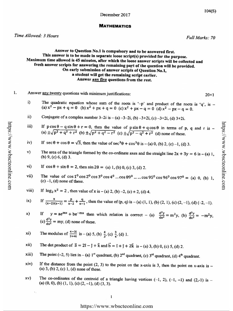 Mathematics 2017 | PDF