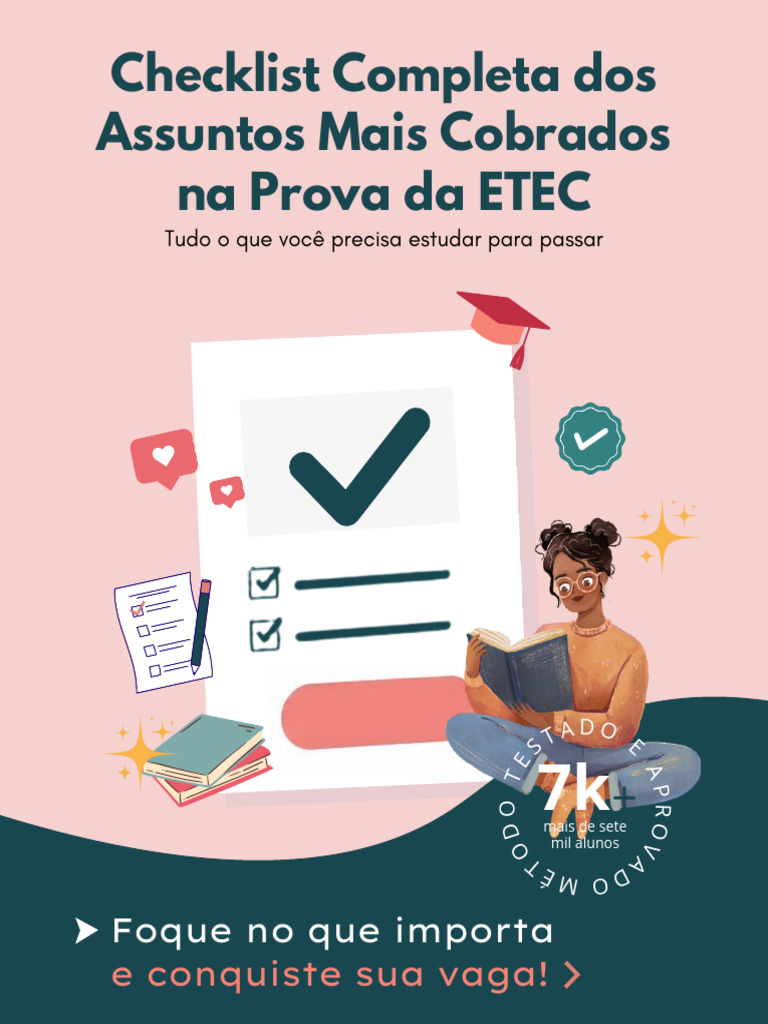 Checklist de Estudos para Prova ETEC | PDF | Física | Matemática