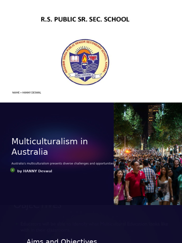 Multiculturalism-In-Australia by HANNY DESWAL | PDF | Multiculturalism