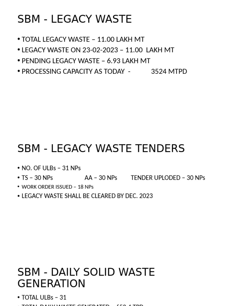 Legacy Waste | PDF