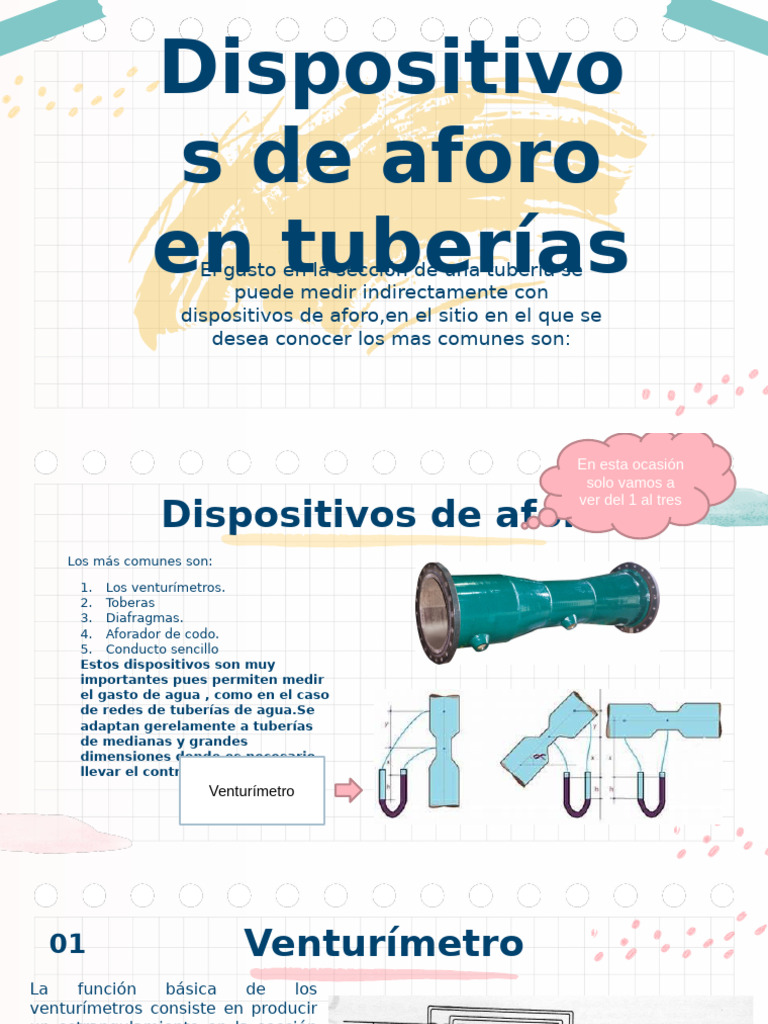Clase 7 Dispositivos de Aforo en Tuberías | PDF | Numero Reynolds | Cantidades fisicas