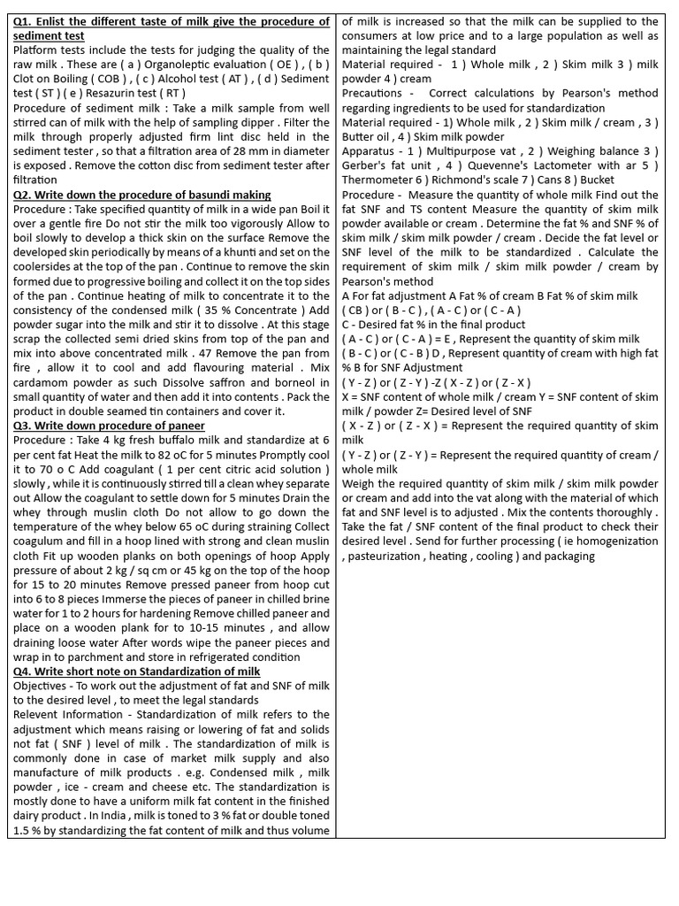 ahds 353 | PDF | Milk | Cream