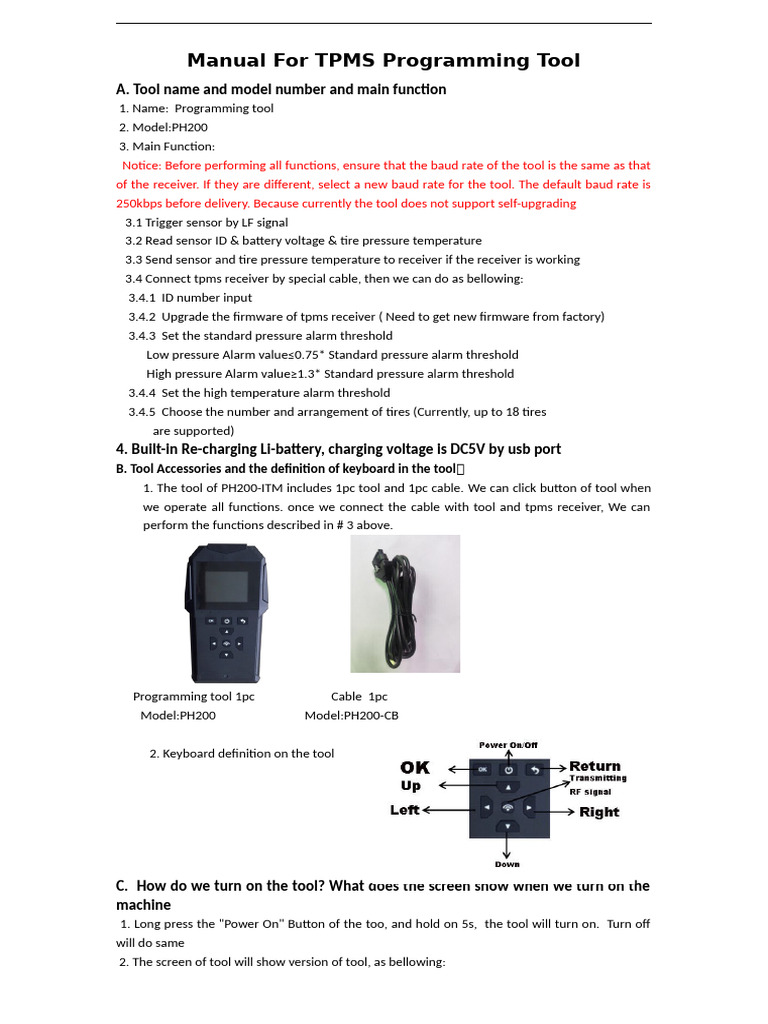 PH200 Manual For Tpms Programming Tool For CAN300 (2024-07-23 19 - 22 - 31) | PDF | Computer ...