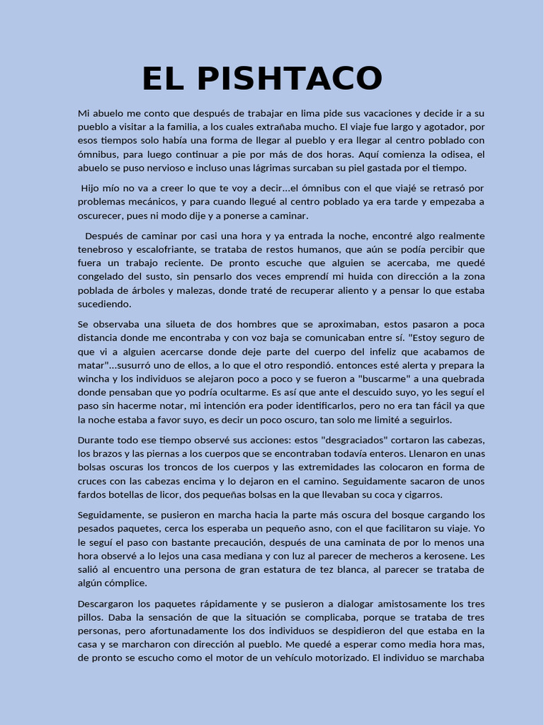 El Pishtaco | PDF