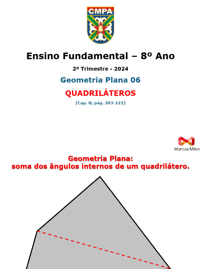 Propriedades de Quadriláteros e Trapézios | PDF | Geometria Euclidiana ...