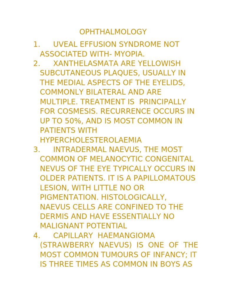 Common Ophthalmology Conditions Explained | PDF | Human Eye | Ophthalmology