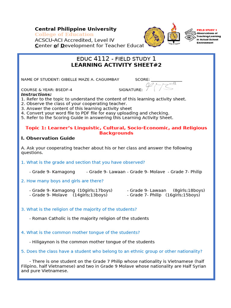 Learning-Activity-Sheet-Module-3 | PDF | Learning | Teachers