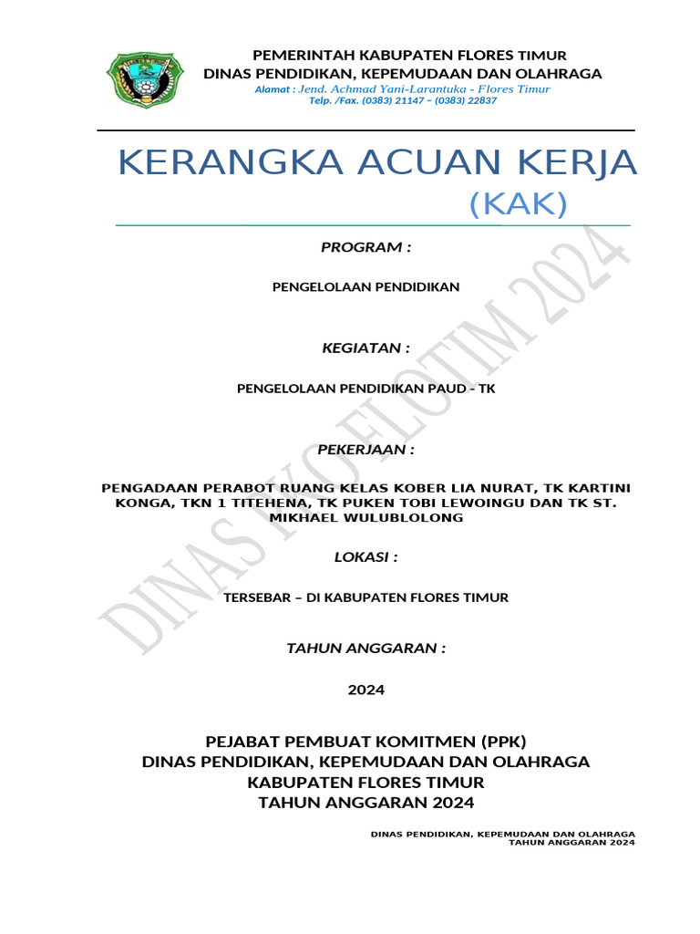 Cover KAK. Perabot DAU 2024 | PDF