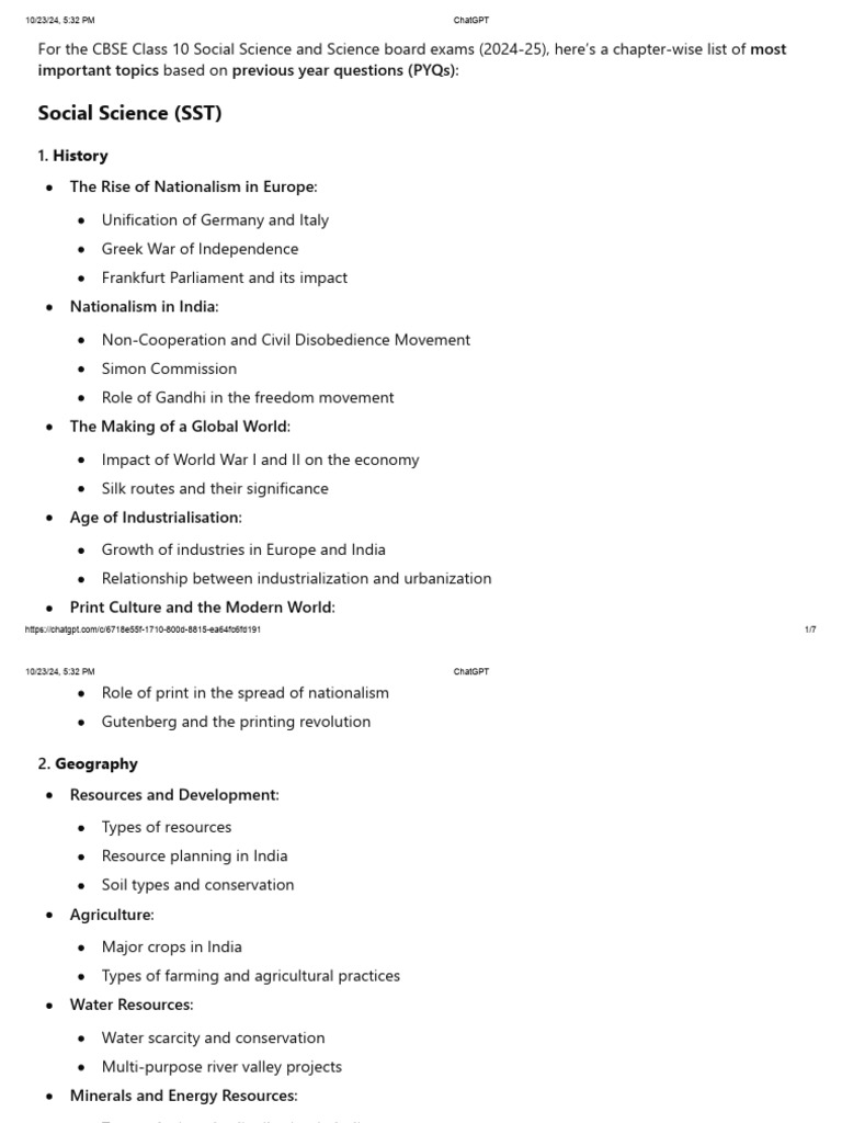 Imp Topics Science and SST | PDF | Chemical Reactions | Reproduction