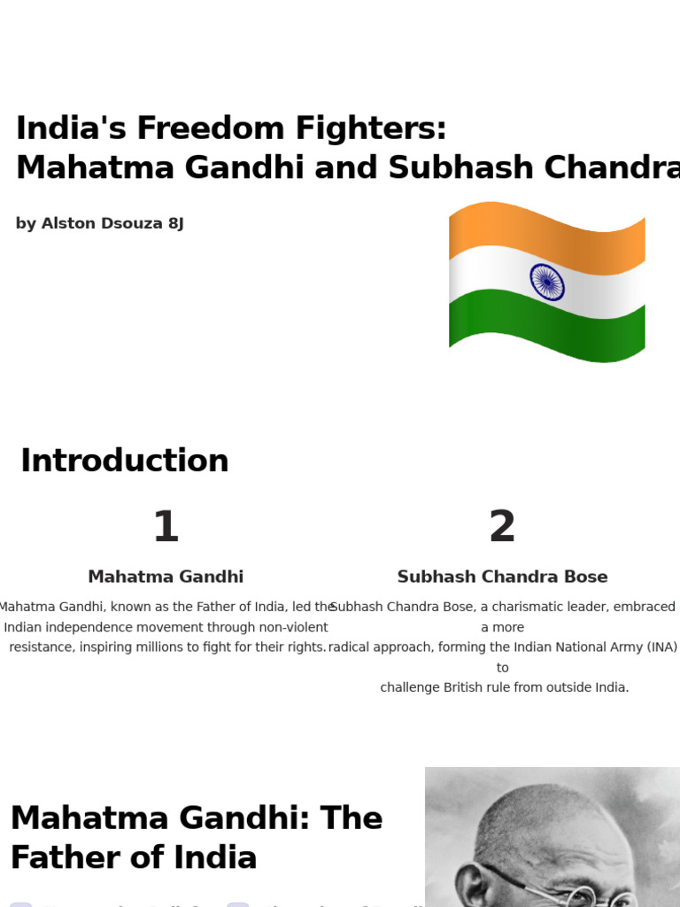 India's Freedom Fighters | PDF | Mahatma Gandhi | Nonviolence