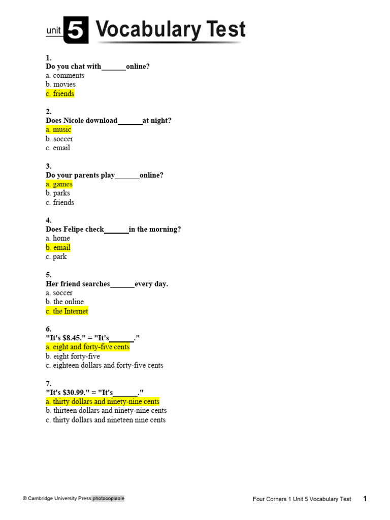 5 Five Unit | PDF